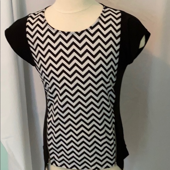 Tops | Ladies Chevron Blouse With Side Zippers | Poshmark